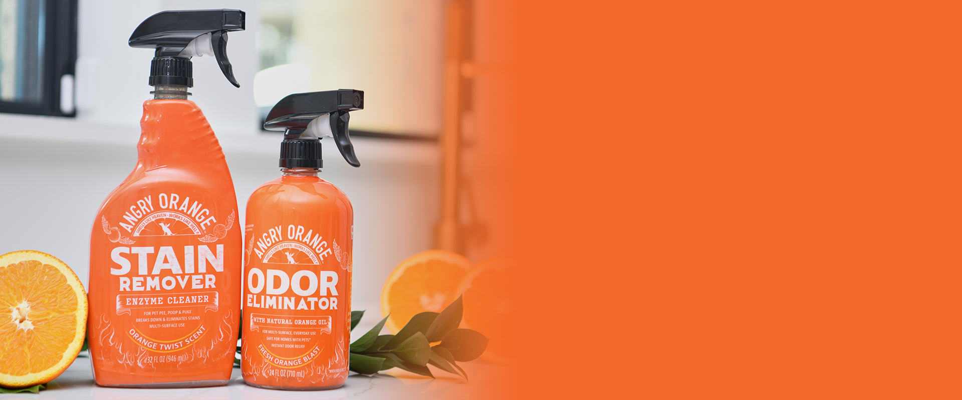 Pet Odor Eliminator | Pet Deodorizer for Cats & Dogs | Angry Orange