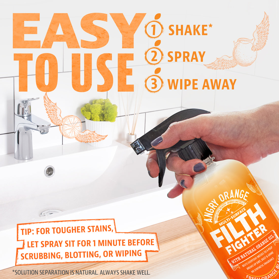 Filth Fighter All-Purpose Cleaner Spray – Angry Orange