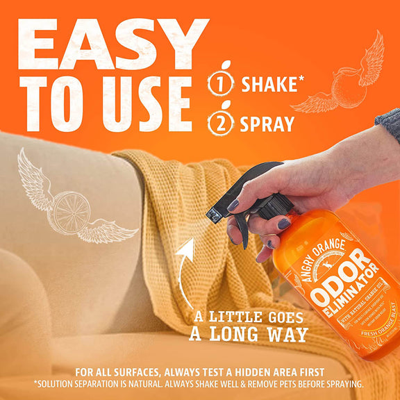 Angry Orange Pet Odor Eliminator Spray | Pet Odor Exterminator Spray