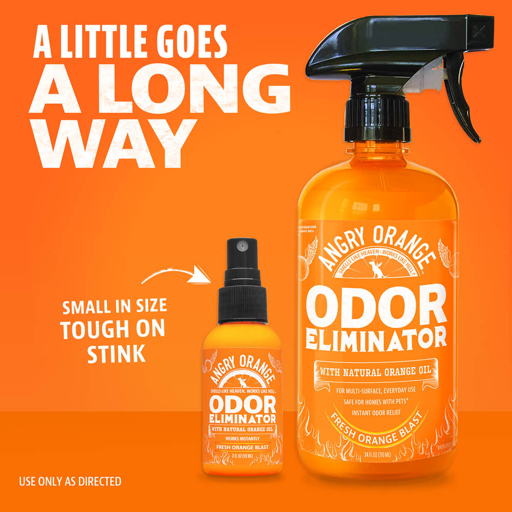 Pet Odor Eliminator Spray Travel 2-Pack – Angry Orange